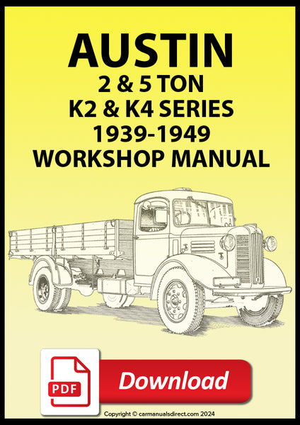 AUSTIN K2 & K4 Factory Workshop Service Manual | carmanualsdirect – Car ...