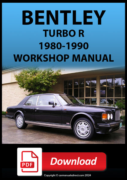 Bentley Turbo R 1980-1990 Workshop Service Manual |PDF Download – Car ...
