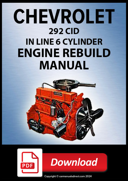 CHEVY | CHEVROLET 292 CID Engine Rebuild Manual | carmanualsdirect ...