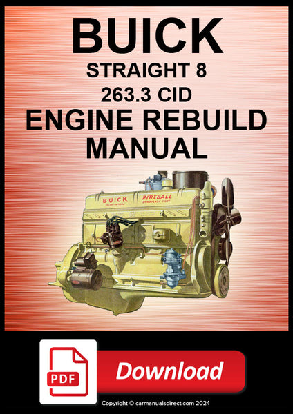 BUICK 263.3 CID STRAIGHT 8 Engine Rebuild Manual | PDF Download – Car ...