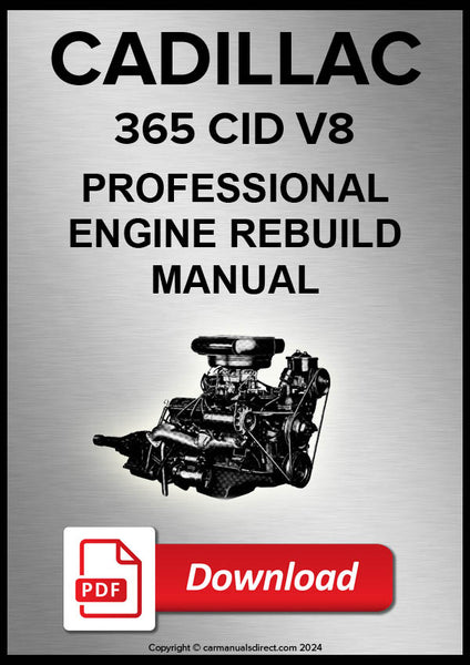 CADILLAC 365 CID V8 Engine Rebuild Manual | PDF Download – Car Manuals ...