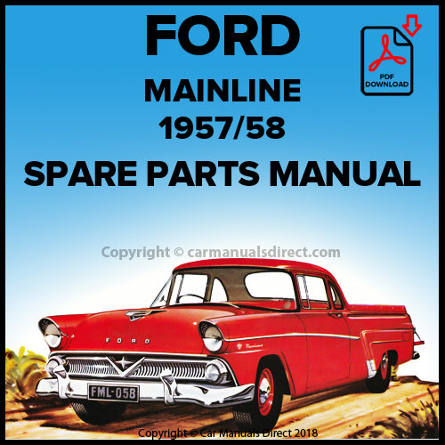 FORD Mainline 1957-58 Spare Parts Manual | carmanualsdirect – Car ...