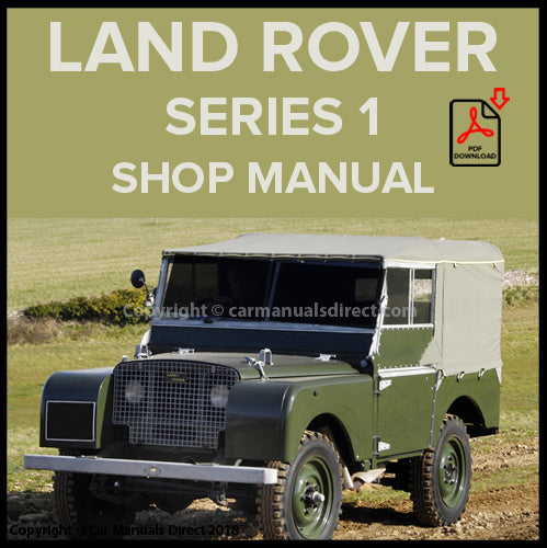 LAND ROVER Series 1 1948-1958 Workshop Manual PDF | Early Utility ...