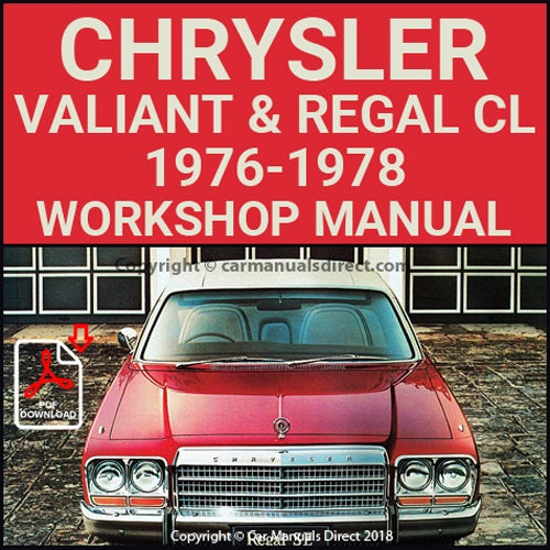 CHRYSLER Valiant, Regal CL Workshop Manual | carmanualsdirect – Car ...